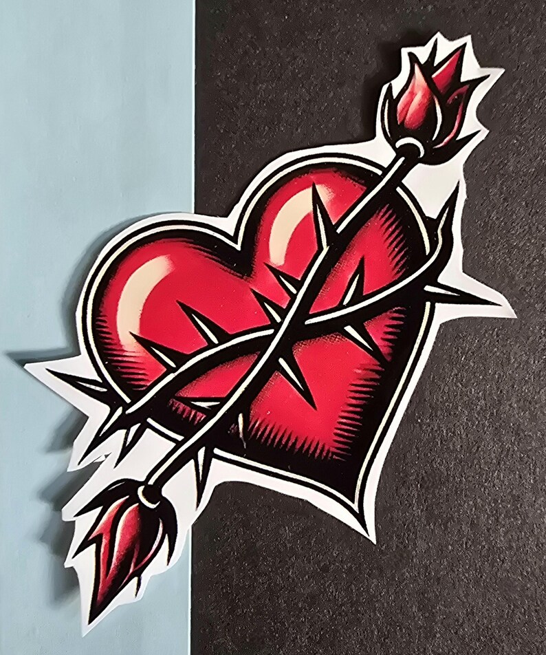 Corazon Espinado, Heart & Thorns - Sticker / Decal - Etsy