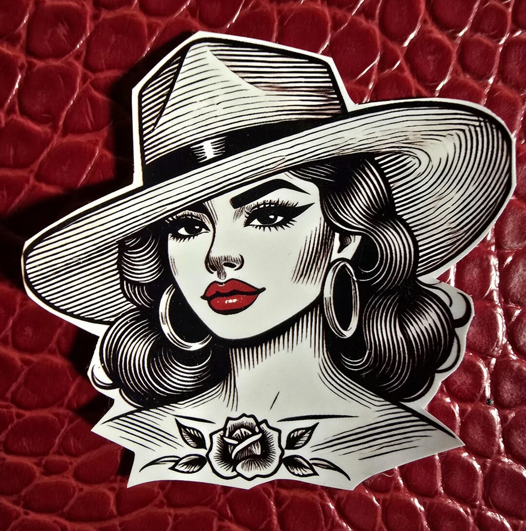 Vintage Chola With Red Lipstick - Sticker / Decal - Etsy