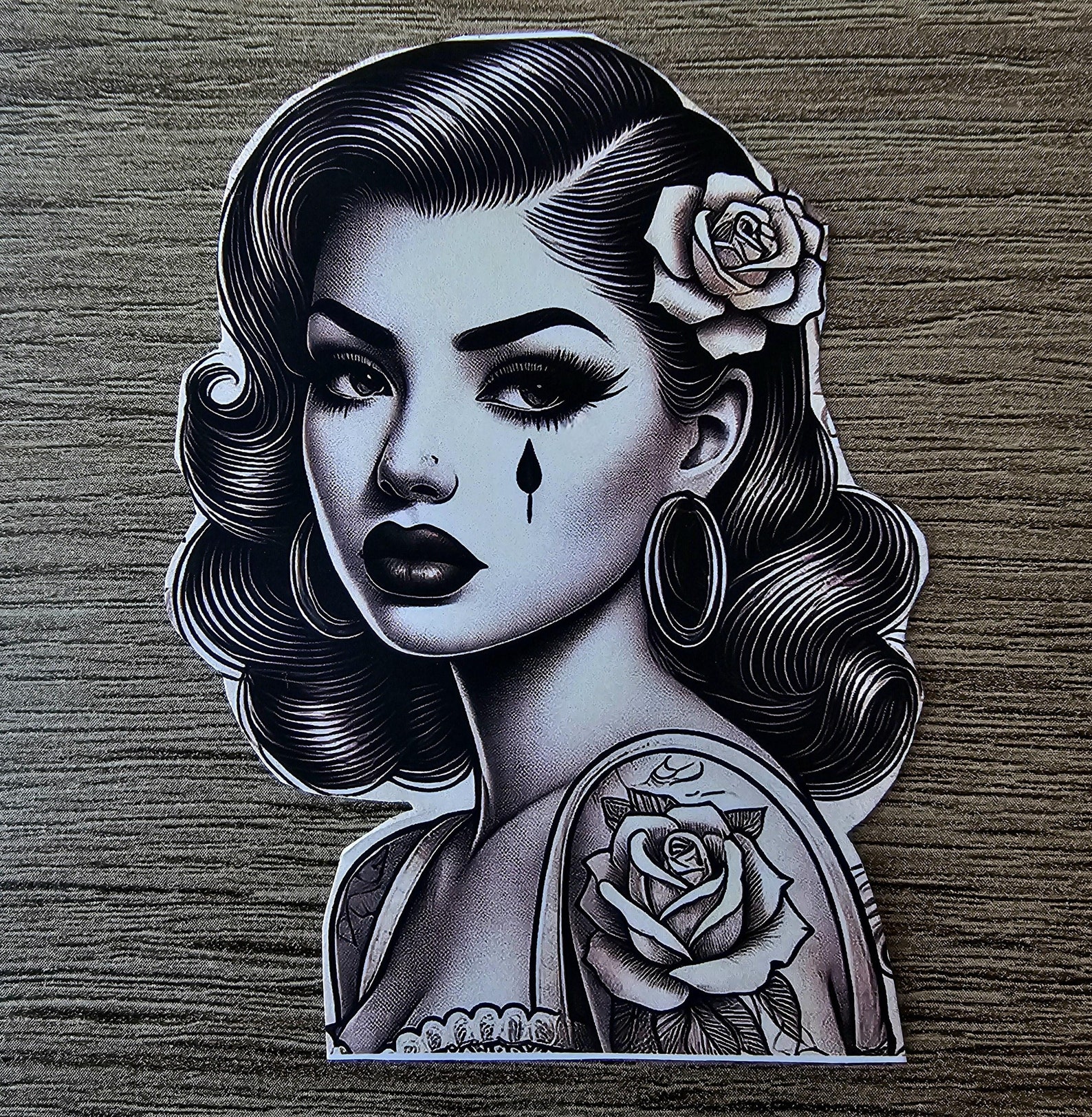 Sad Girl Chola Sticker - Etsy