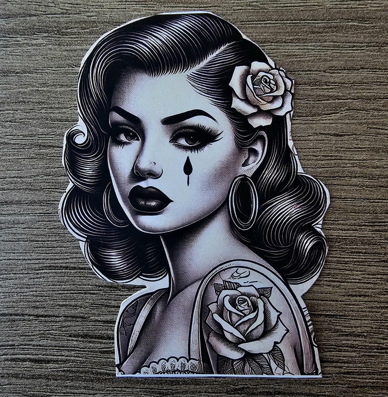 Sad Girl Chola Sticker - Etsy