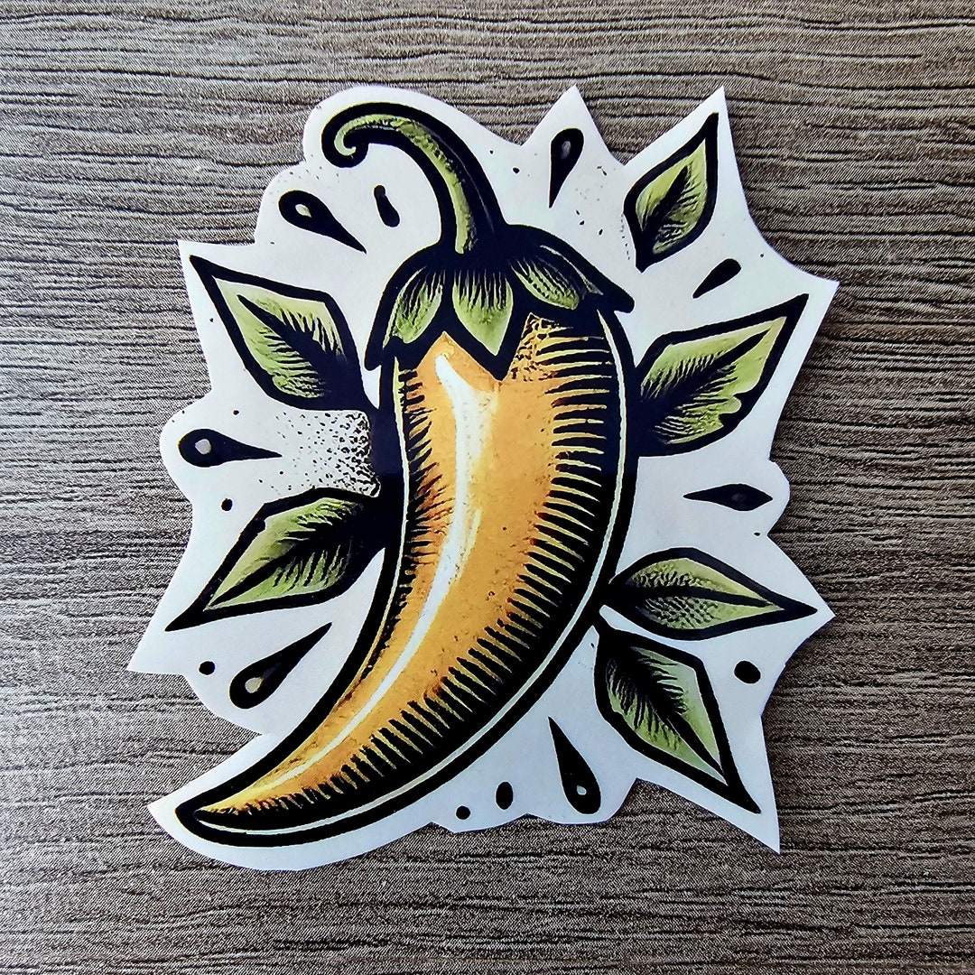 Yellow Chili Pepper Sticker - Etsy