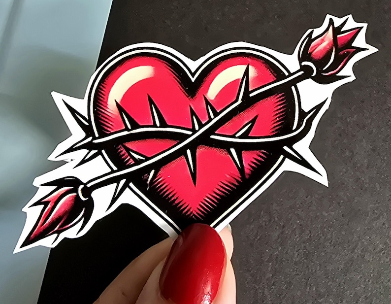 Corazon Espinado, Heart & Thorns - Sticker / Decal - Etsy