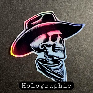 Cowboy Skeleton Sticker, Halloween Sticker - Etsy