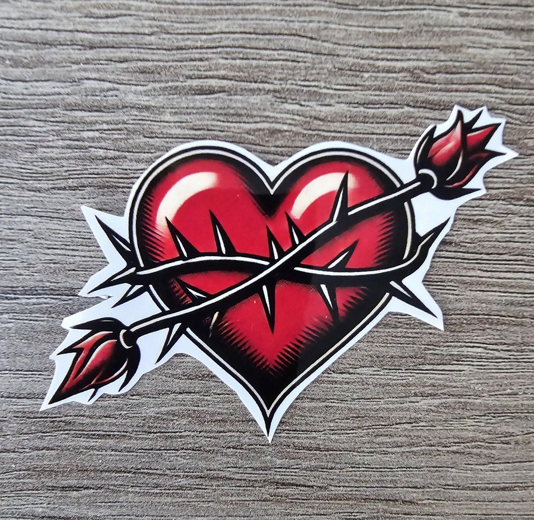 Corazon Espinado, Heart & Thorns - Sticker / Decal - Etsy