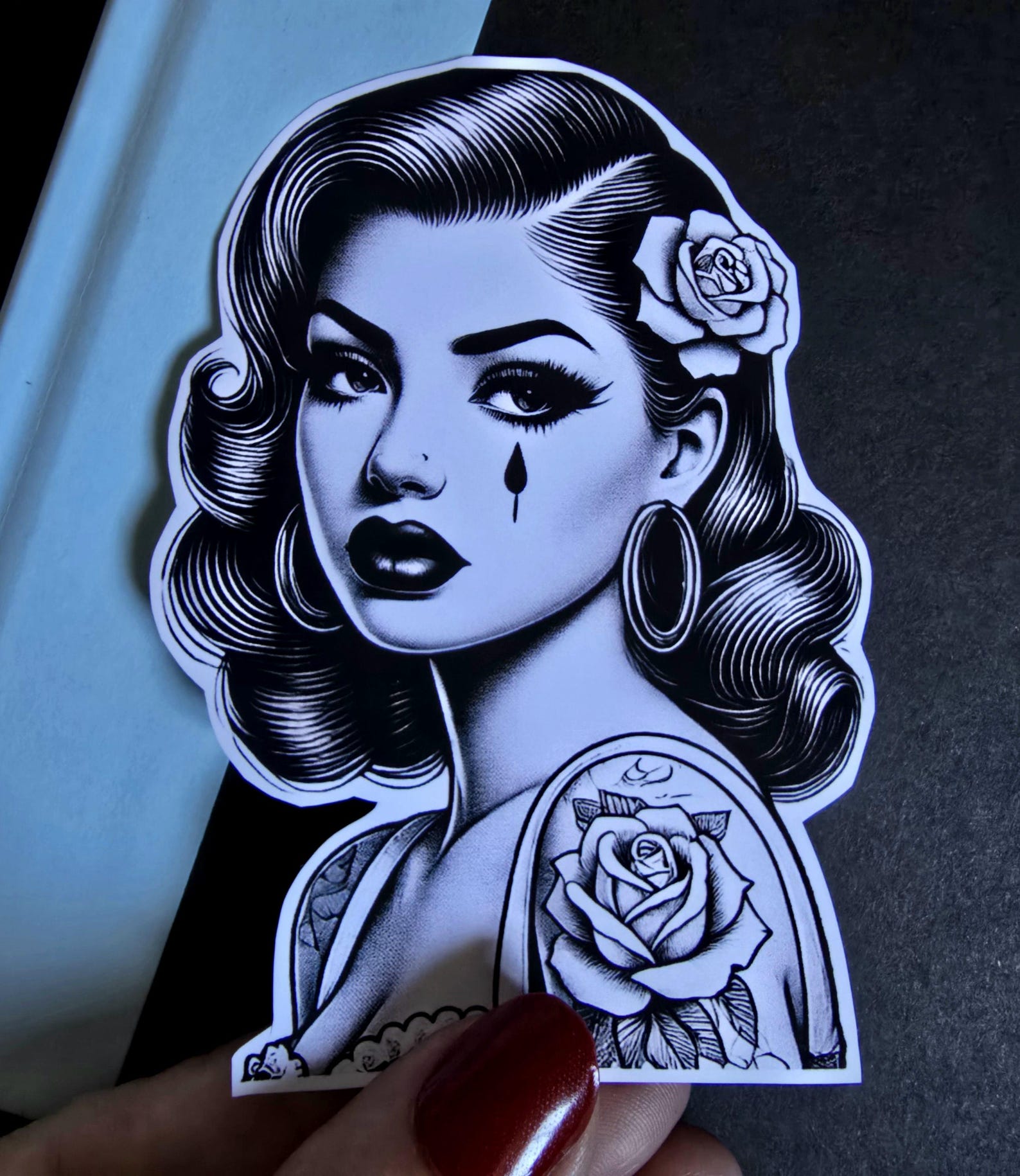 Sad Girl Chola Sticker - Etsy