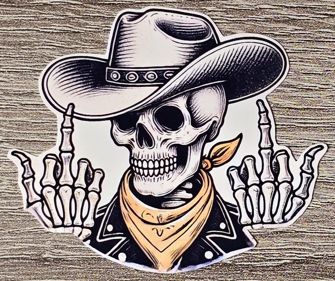 Bad Bones - Rebel Skeleton - Sticker / Decal - Etsy