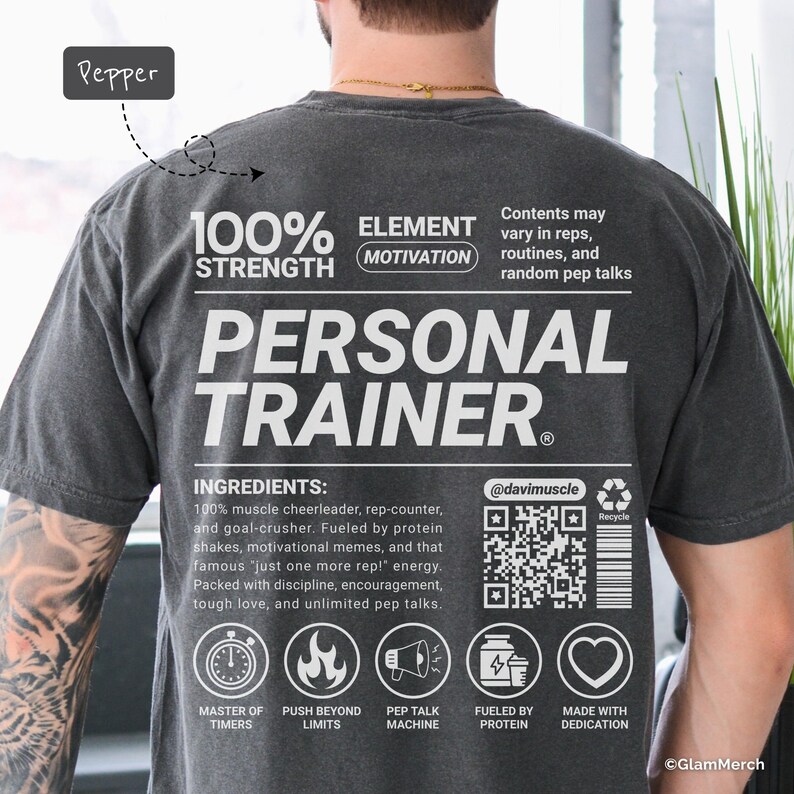 Personalized Fitness Trainer T-shirt: Custom Gym Workout Apparel - Etsy