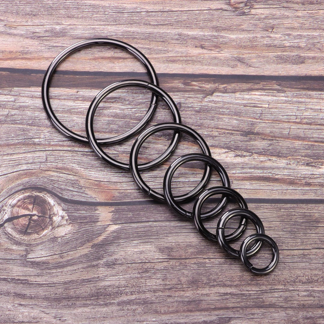 1/5 Piece Large Jump Rings Silver/black/gold Rough Round O Rings 50mm 6 ...