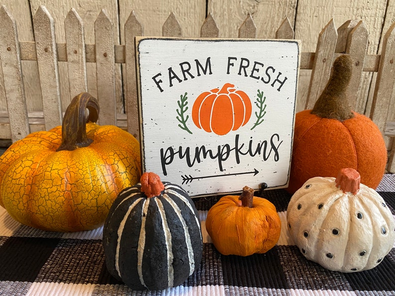 Mini Fall Signs Fall Decoration Tiered Tray Sign Small - Etsy