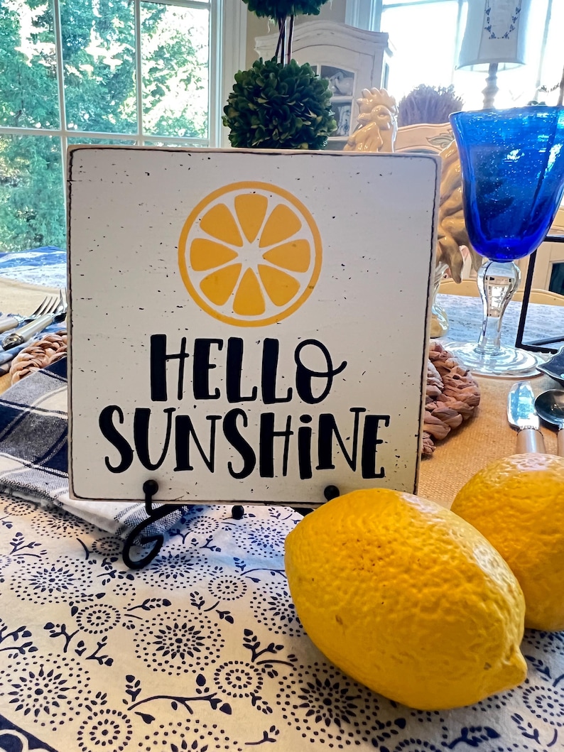 Hand Painted Lemon Signs: Mini Farmhouse Kitchen Decor (5"), Gift for ...