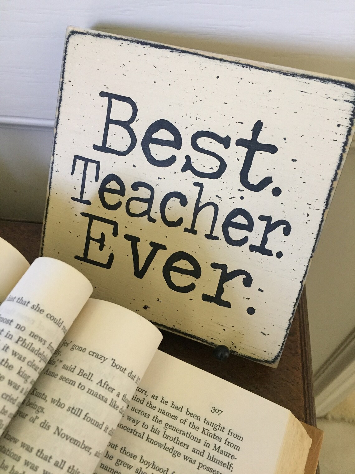 Teacher Gift Best Teacher Ever Sign Teacher's Desk Sign - Etsy