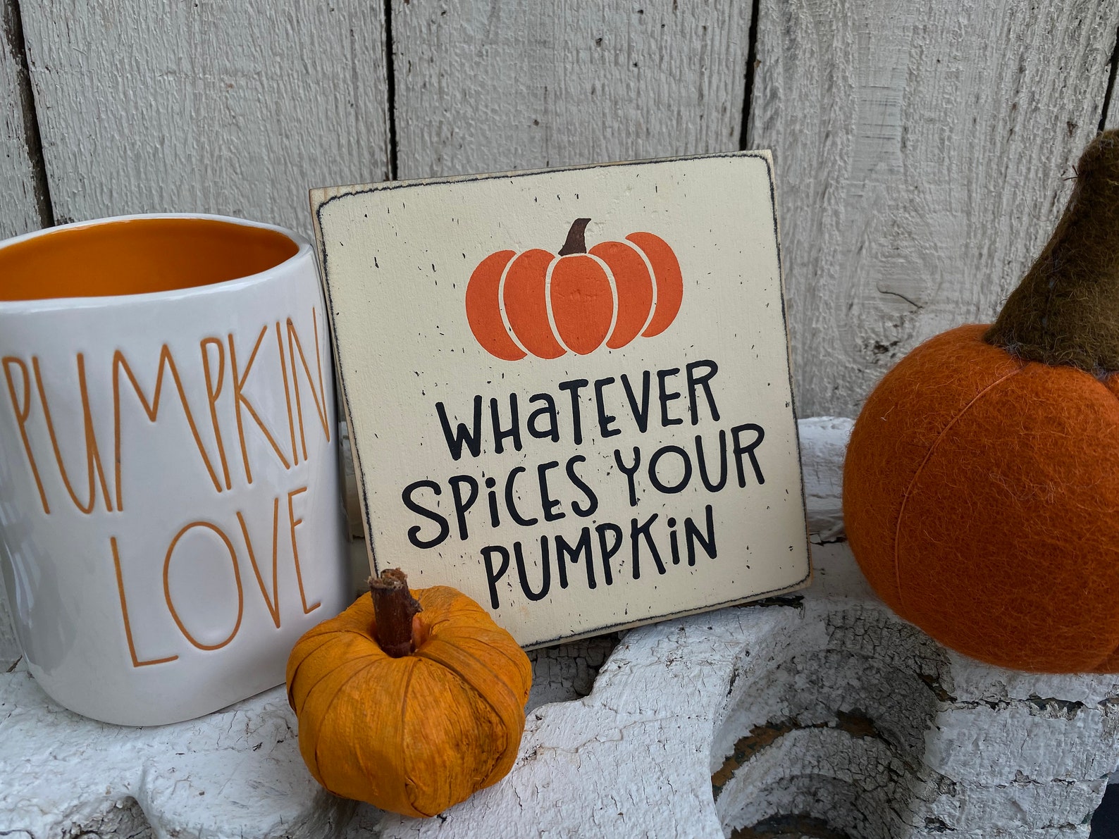 Pumpkin Spice Sign: Fall Kitchen Decor, Autumn Tier Tray , Fall Coffee ...