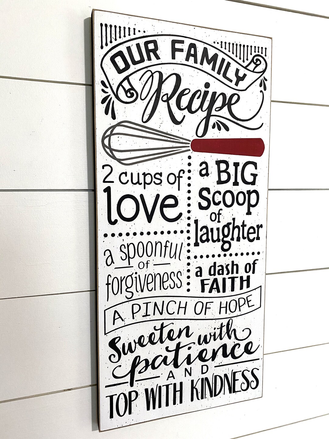 Our Family Recipe, Kitchen Wall Art, Family Rules, Farmhouse Kitchen ...