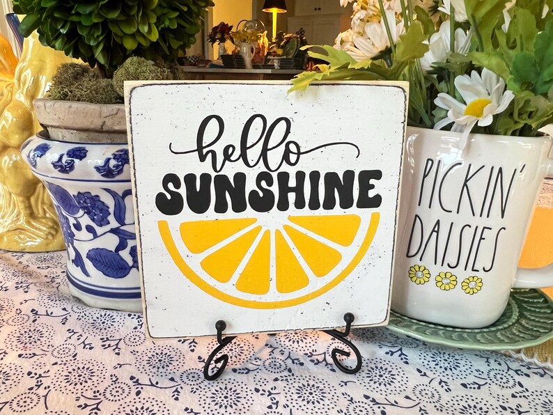 Hand Painted Lemon Signs: Mini Farmhouse Kitchen Decor (5"), Gift for ...