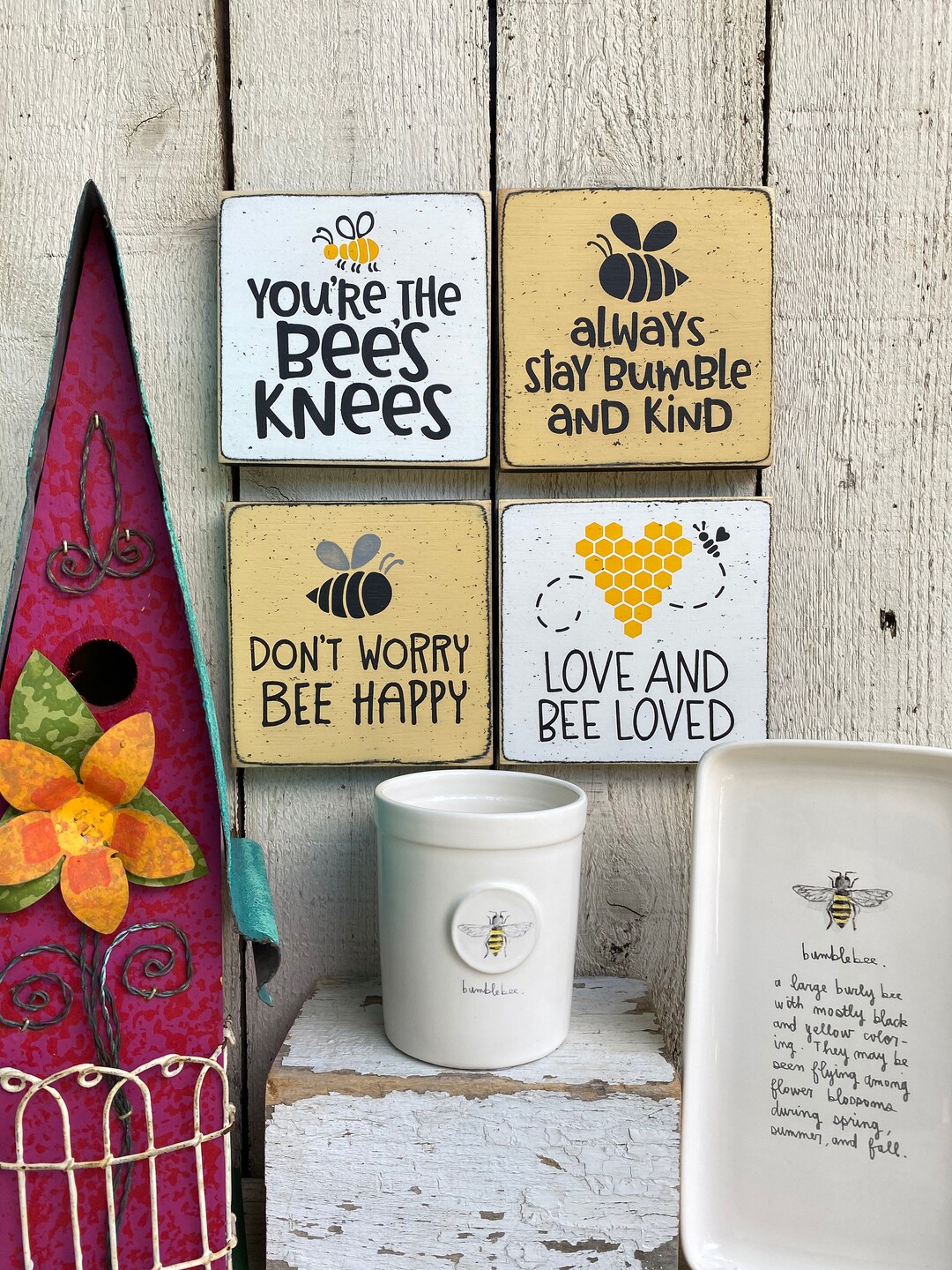 Bee Home Decor, Bee Sign, Bee Tiered Tray, Small 5.5" Sign, Kitchen ...