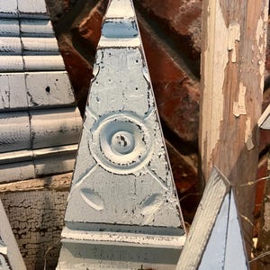 Vintage Christmas Decoration, White Painted Antique Plinth Trees ...