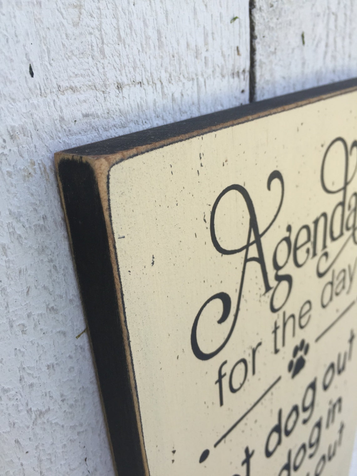 Sign for Dog / Dogs Owner, Let Dog in Let Dog Out, 7" X 12" Wood Sign ...