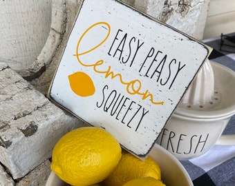 Lemon Signs Kitchen Lemon Sign Lemon Decor Tiered Tray - Etsy