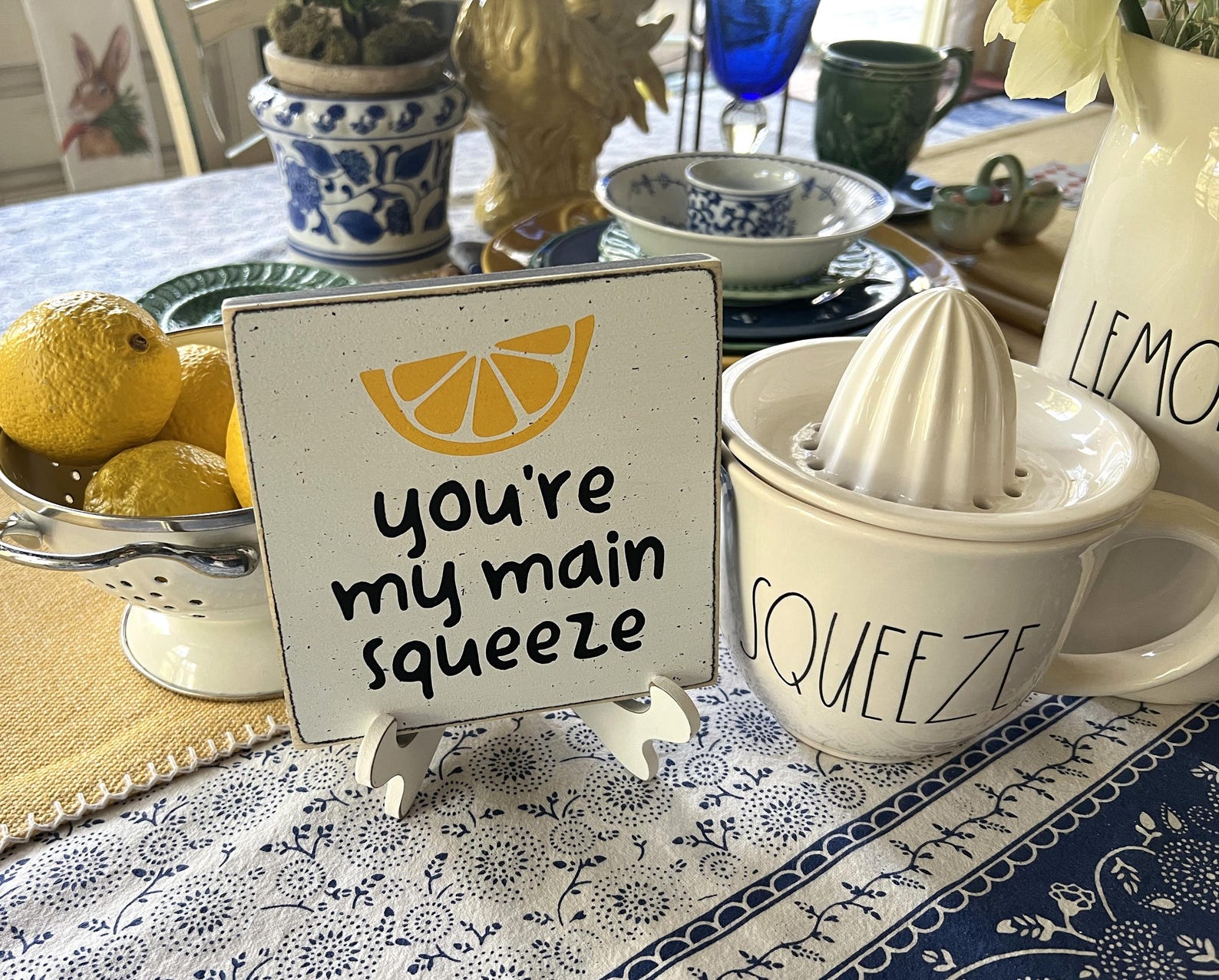 Hand Painted Lemon Signs: Mini Farmhouse Kitchen Decor (5"), Gift for ...