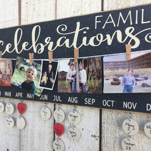 Family Birthday Board Family Celebrations Sign Birthday - Etsy