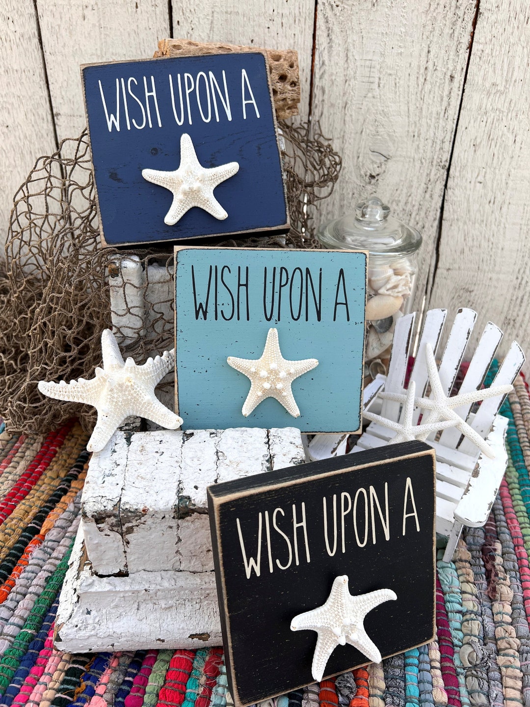 Distressed Starfish Sign: Mini Beach House Decor (5"), Beach Gift - Etsy