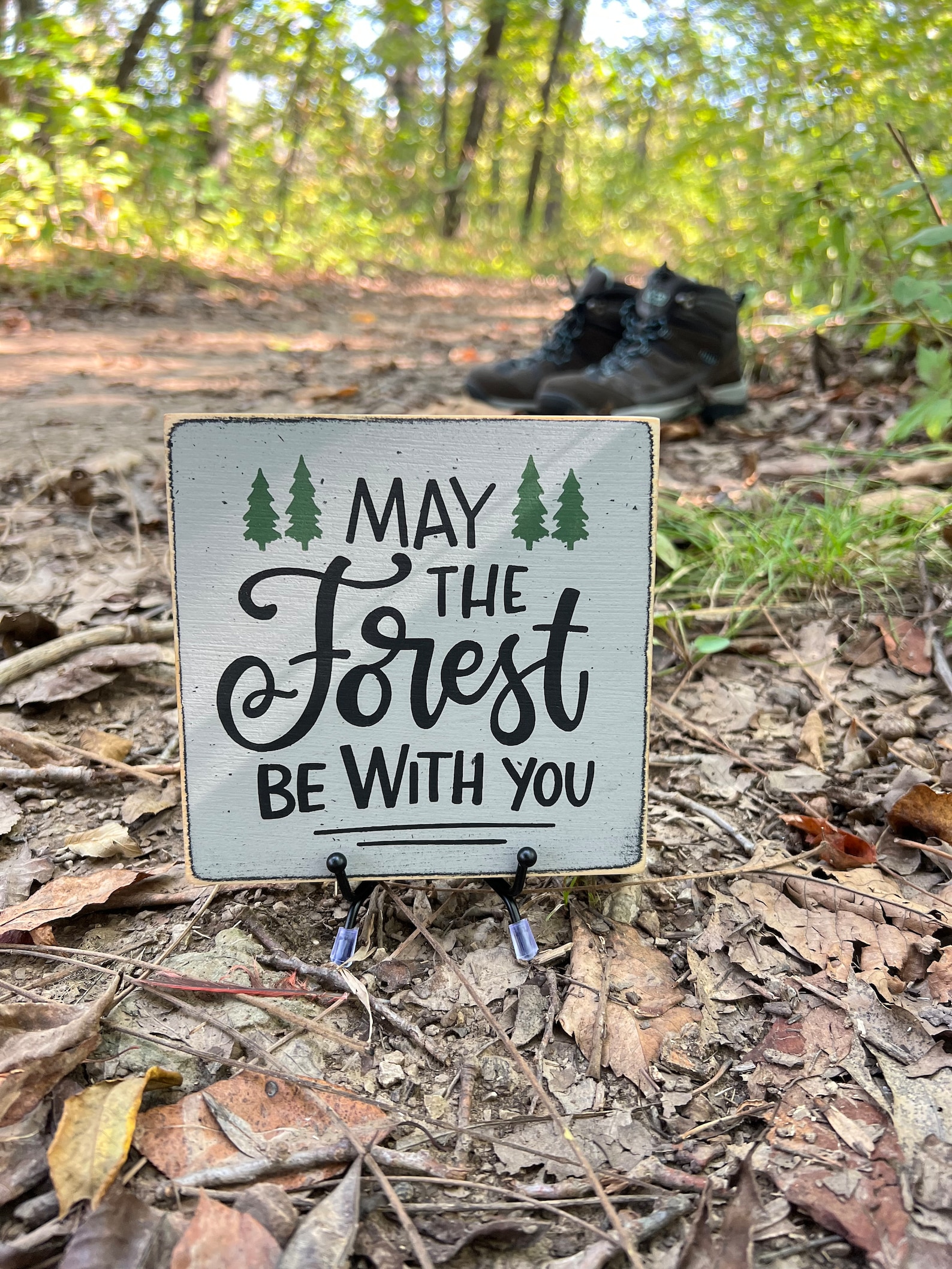 Rustic Woodland Hiking Sign (5"): Handmade Mountain Decor, Gift for ...