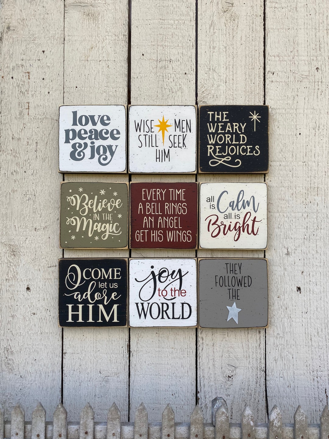 Religious Christmas Sign, Christmas Tiered Tray Sign, Wisemen Still ...