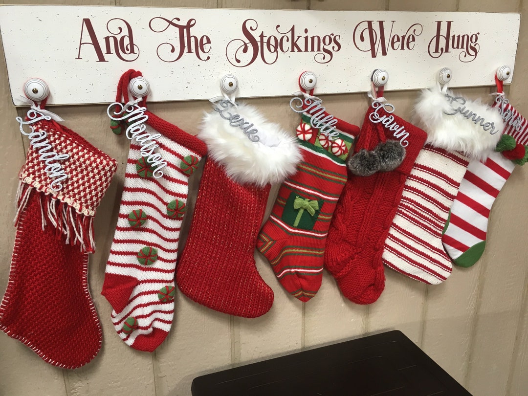 Christmas Stocking Holder - and the Stockings Were Hung 7" X 36 to 48 ...