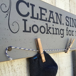 Laundry Room Decor, Clean Single Looking for a Mate 7" X 24" Sign ...