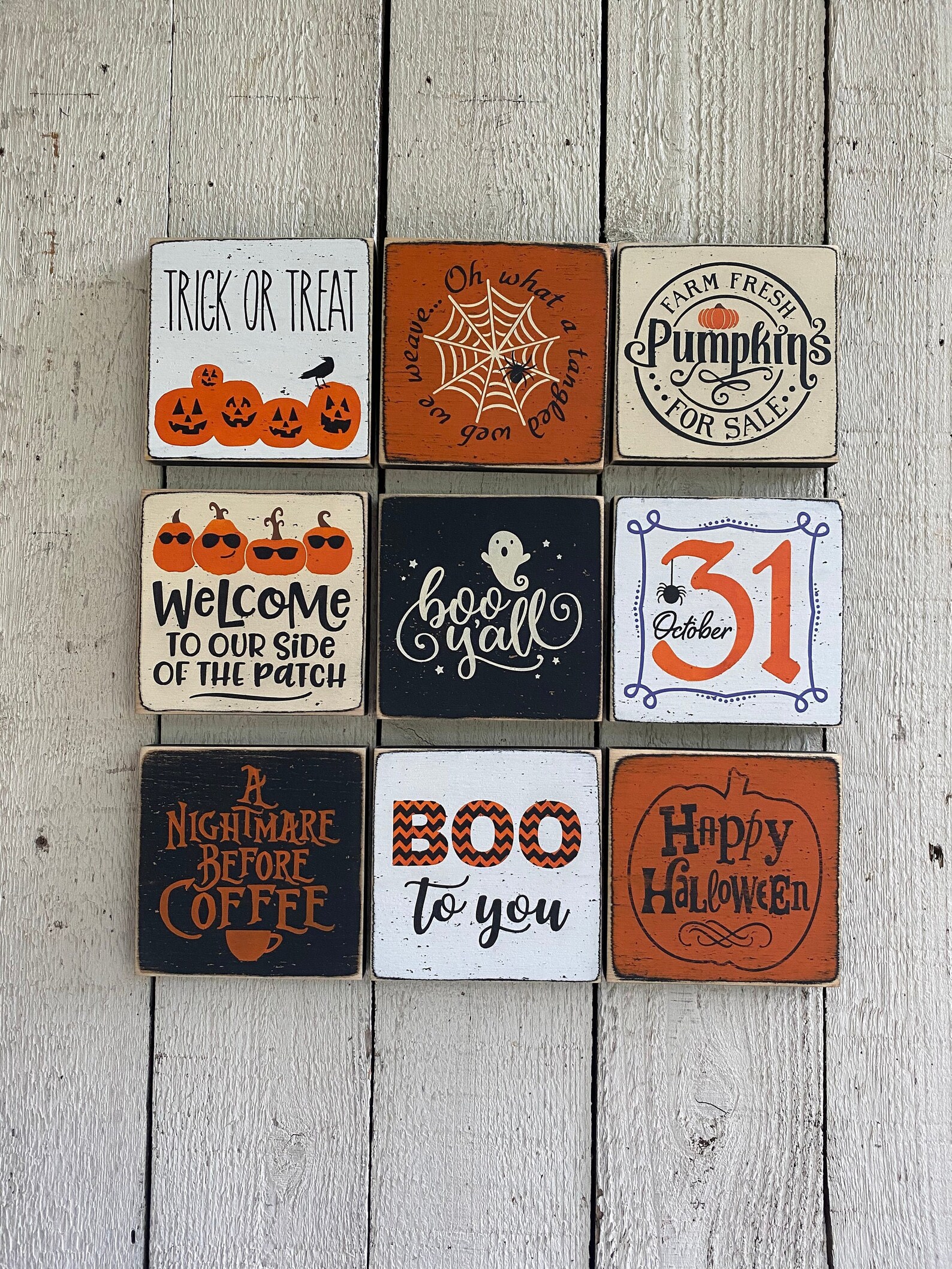 Mini letreros de Halloween decoración de Halloween letrero - Etsy España