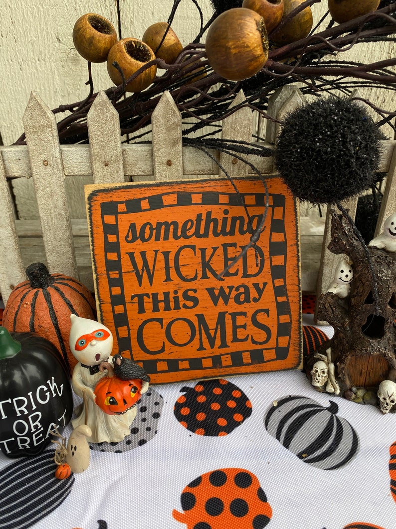 Mini Halloween Signs, Halloween Decoration, Tiered Tray Sign, Small 5.5 ...