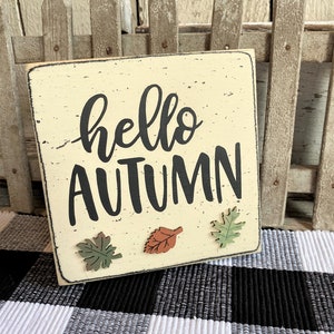 Mini Fall Signs, Fall Decor, Tier Tray Sign, Small 5.5" Fall Signs ...