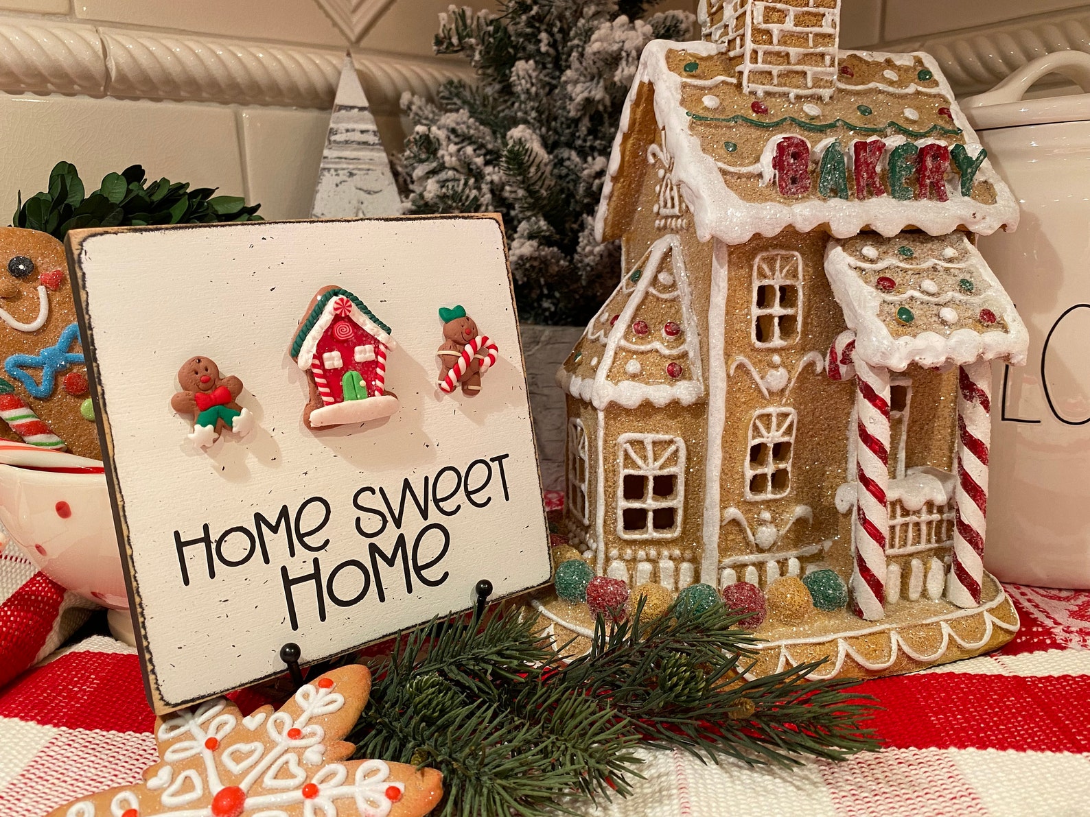 Christmas Kitchen Sign, Kitchen Tier Tray Sign, Small 5.5" Sign ...