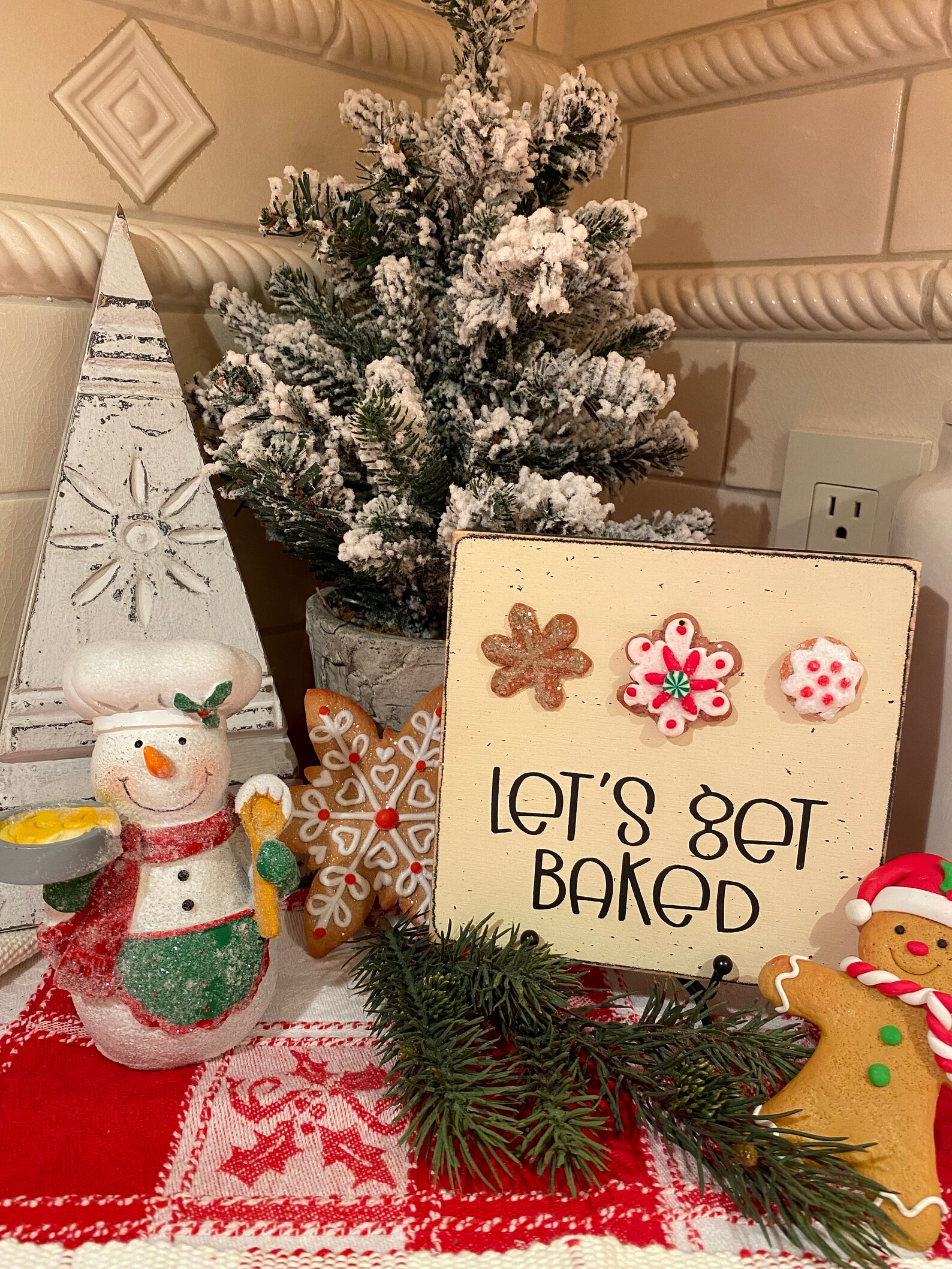 Christmas Kitchen Sign Kitchen Tier Tray Sign Small - Etsy