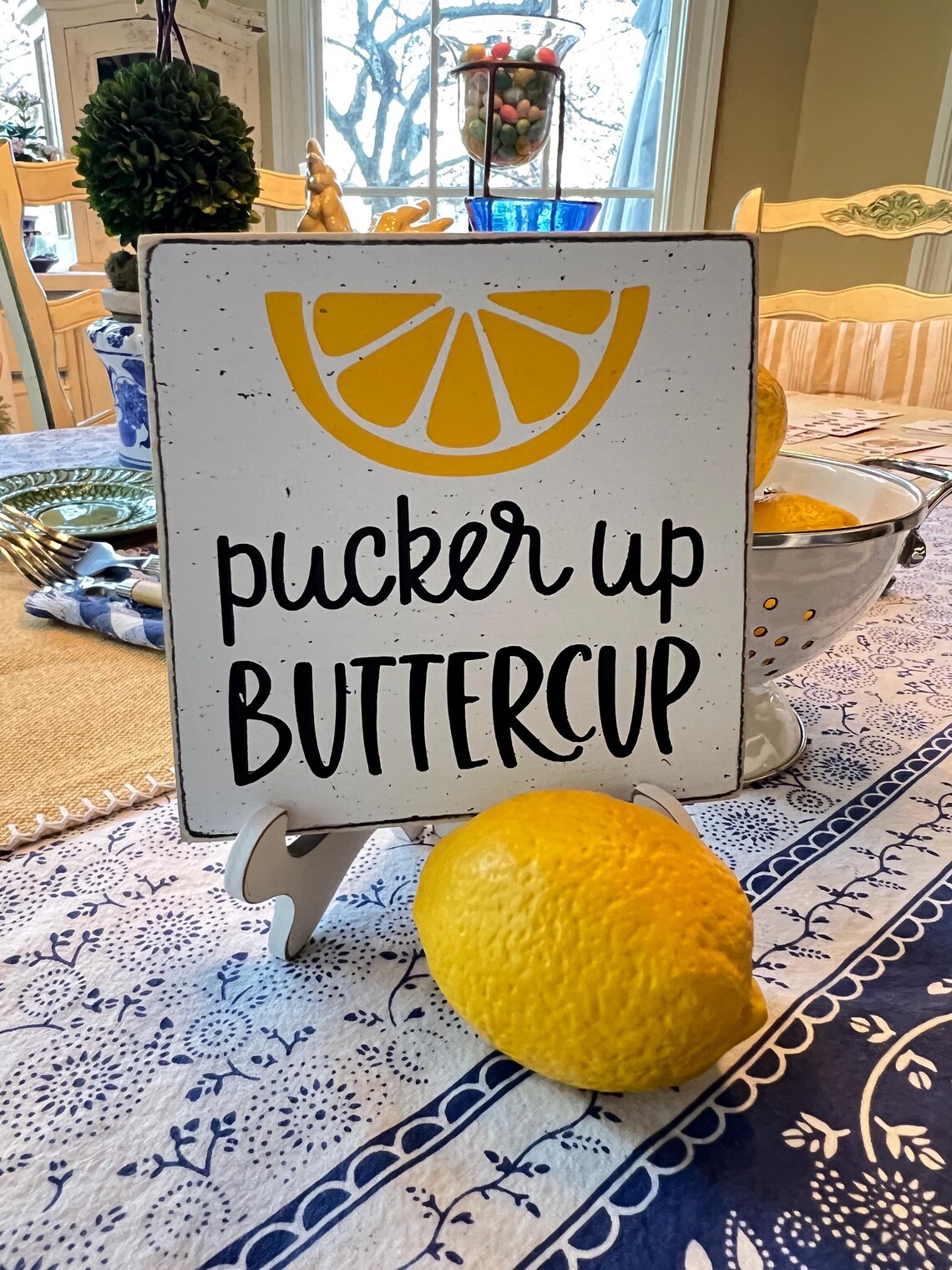 Hand Painted Lemon Signs: Mini Farmhouse Kitchen Decor (5"), Gift for ...