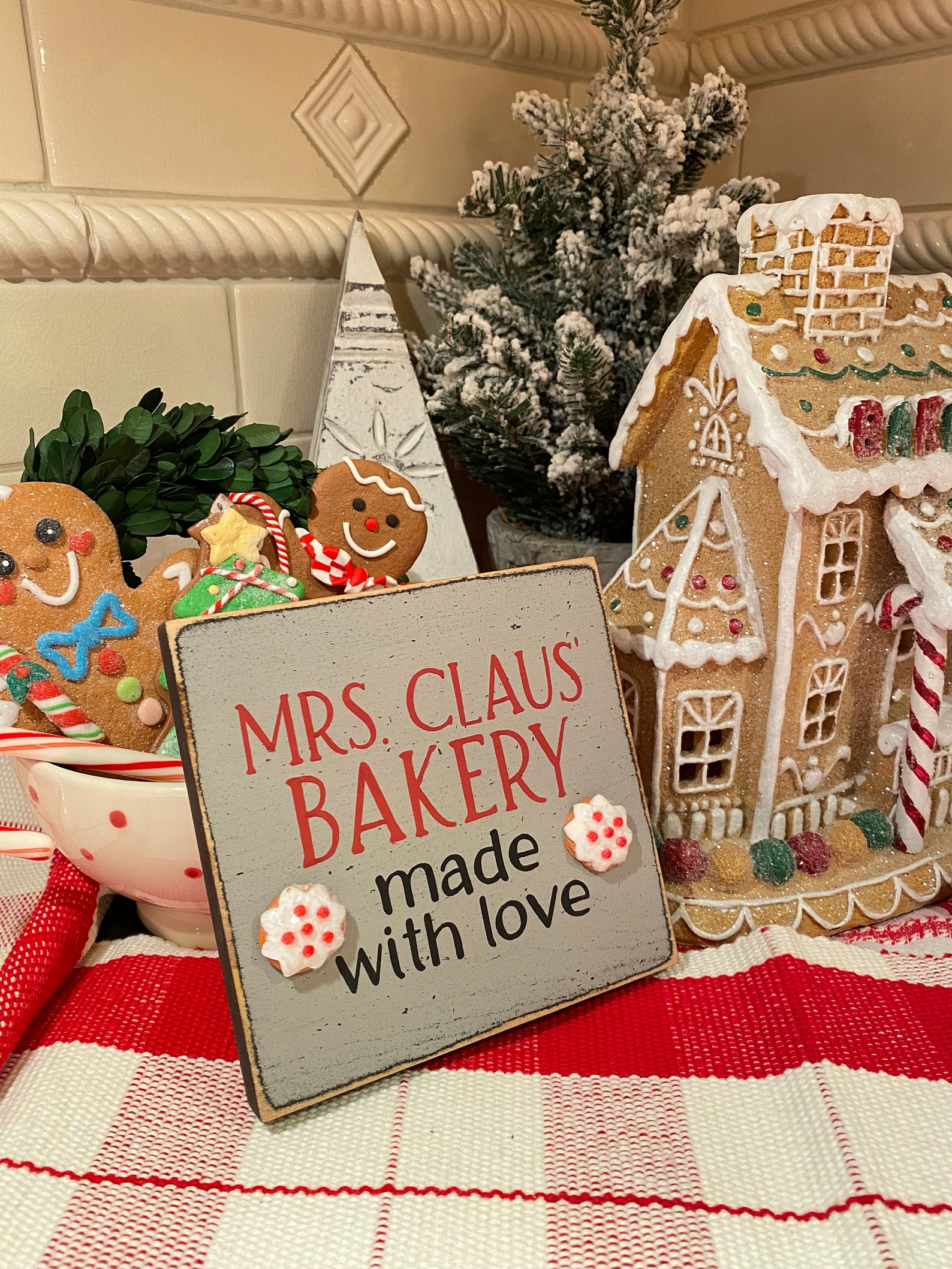 Christmas Kitchen Sign Kitchen Tier Tray Sign Small - Etsy