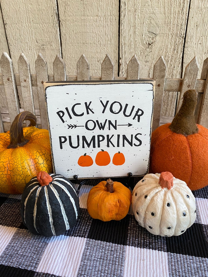 Mini Fall Signs Fall Decoration Tiered Tray Sign Small - Etsy