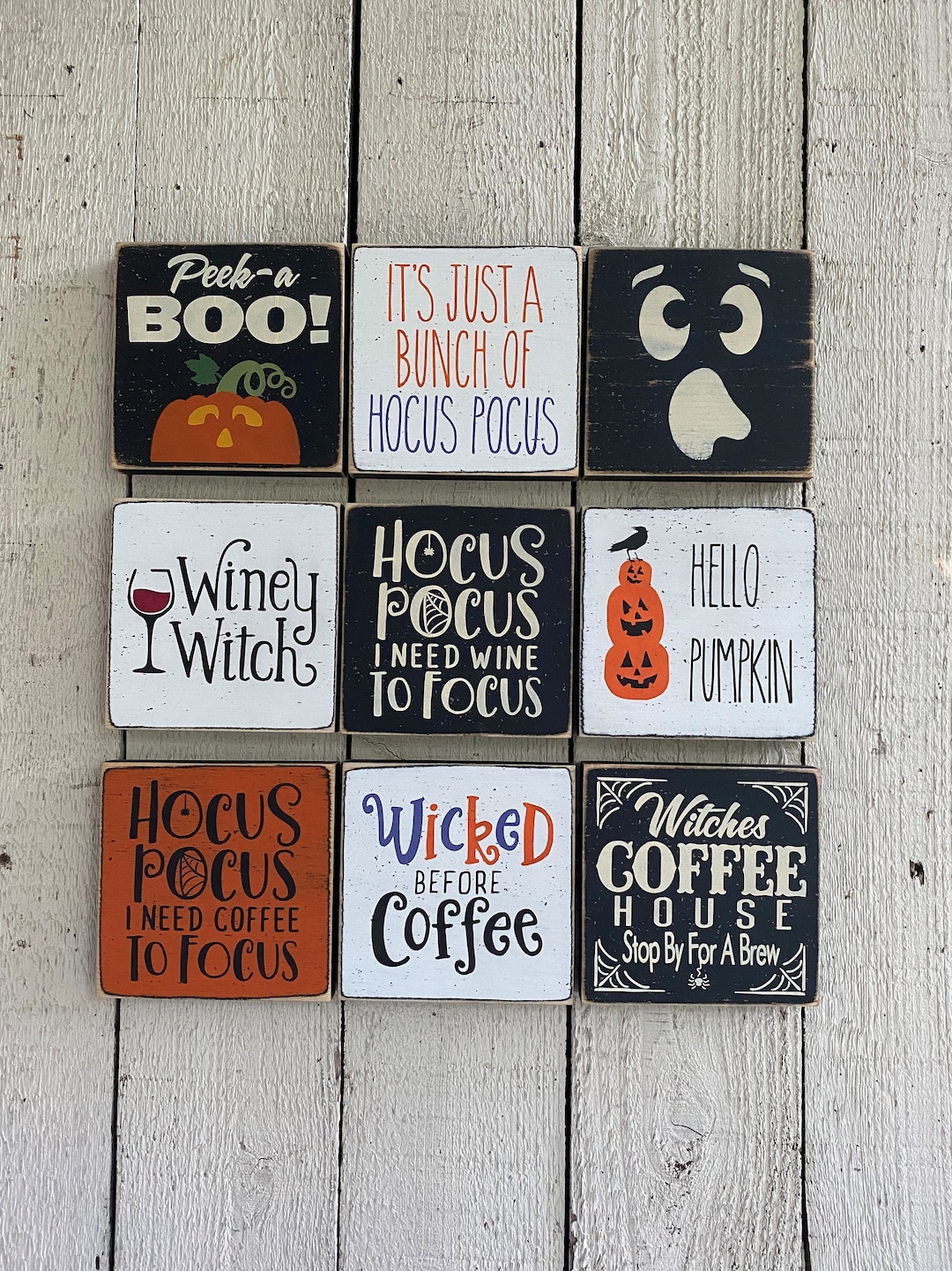 Halloween Signs, Halloween Decor, Tiered Tray Sign, Fall Decor, Mini 5. ...