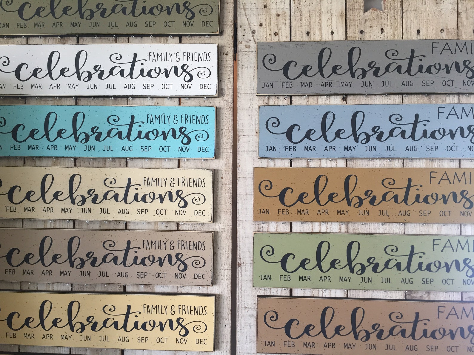 Family and Friends Celebrations Sign Family Birthday Board | Etsy