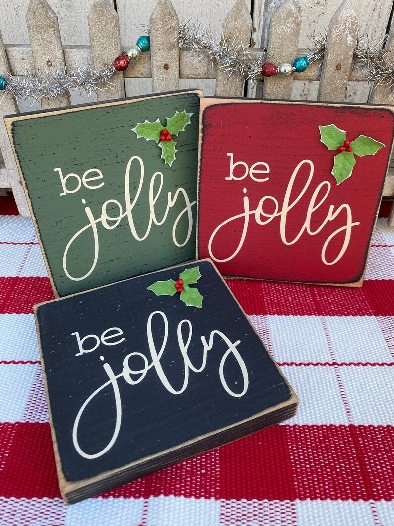 Small Christmas Signs, Tier Tray Sign, Mini 5.5" Wood Sign, Farmhouse ...