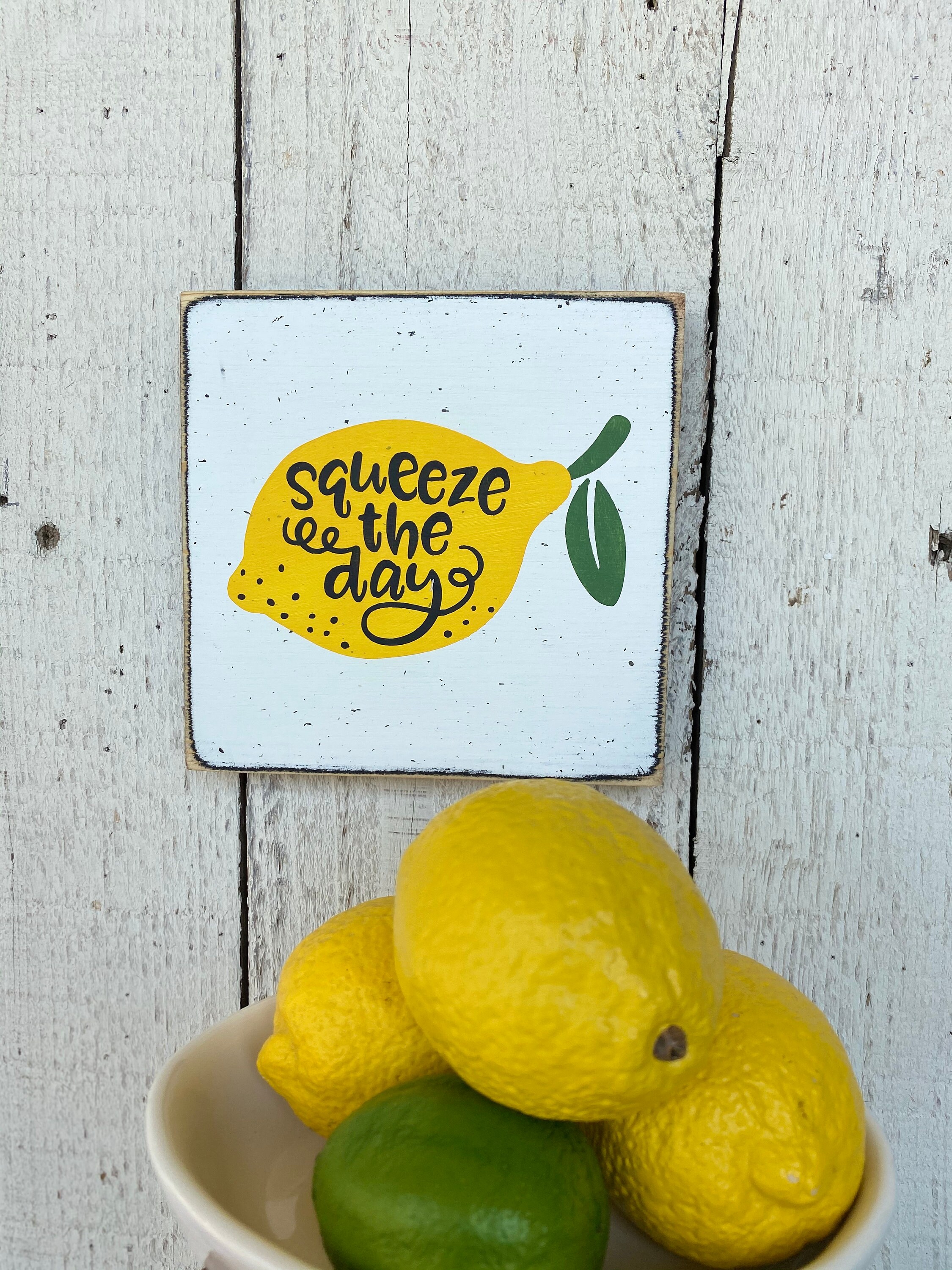 Lemon Decor Mini Lemon Sign Small 5.5 Tiered Tray | Etsy