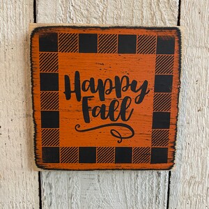 Mini Fall Signs, Fall Decoration, Tiered Tray Sign, Small 5.5" Fall ...