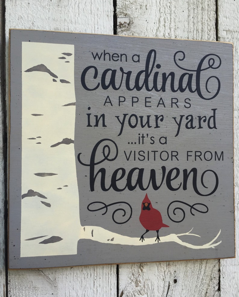 When a Cardinal Appears in Your Yard a Visitor From Heaven - Etsy