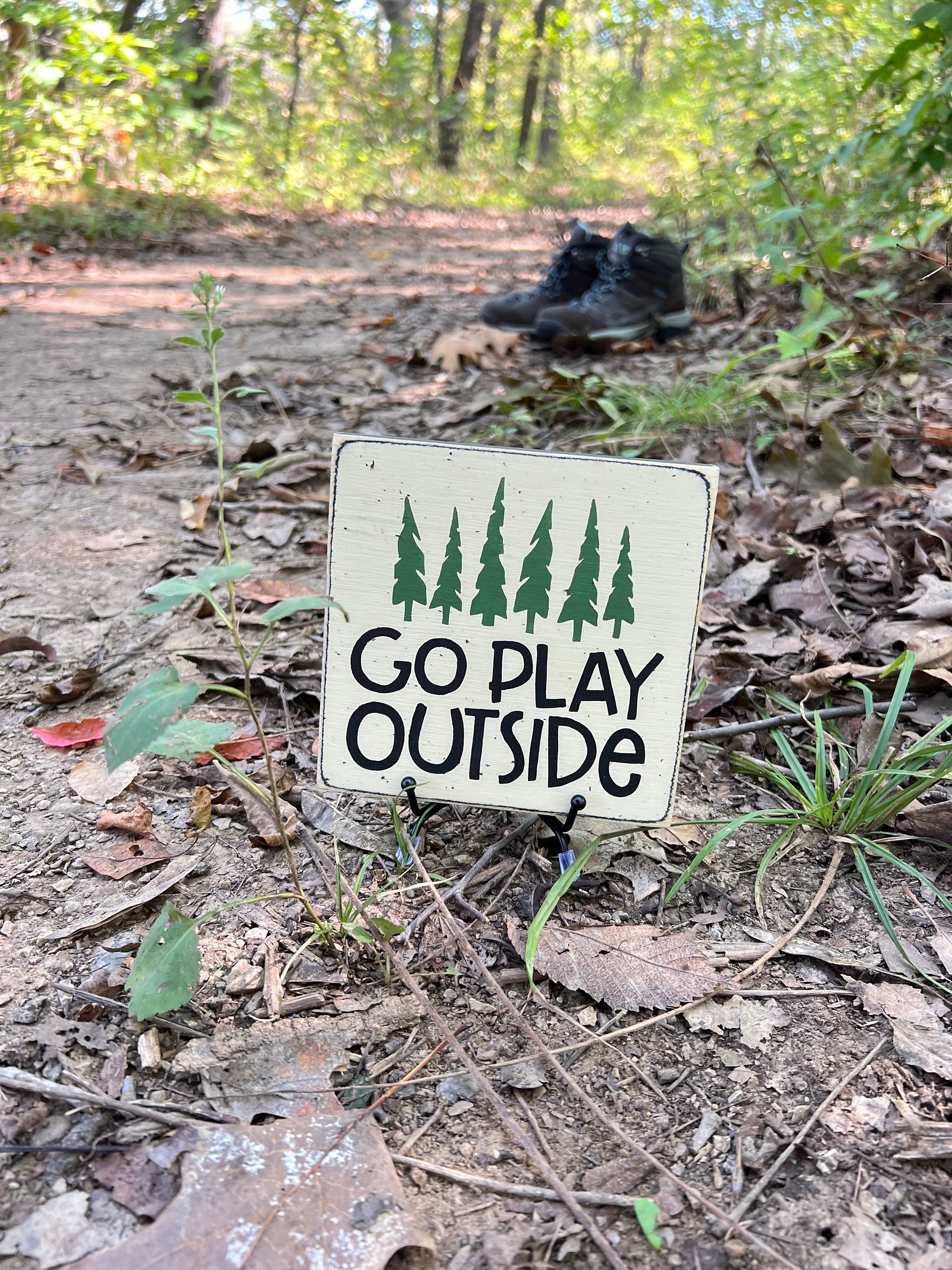 Rustic Woodland Hiking Sign (5"): Handmade Mountain Decor, Gift for ...