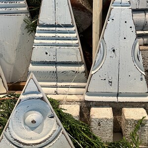 Vintage Christmas Decoration, White Painted Antique Plinth Trees ...