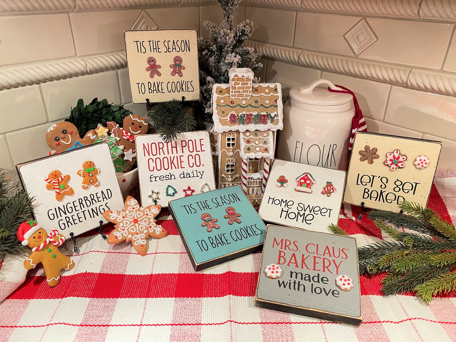 Christmas Kitchen Sign Kitchen Tier Tray Sign Small - Etsy