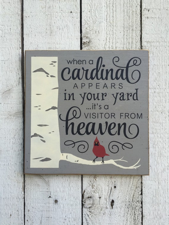 When a cardinal appears in your yard a visitor from heaven | Etsy