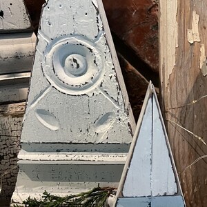 Vintage Christmas Decoration, White Painted Antique Plinth Trees ...