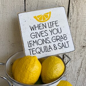 Lemon Signs, Kitchen Lemon Sign, Lemon Decor, Tiered Tray Sign, Summer ...