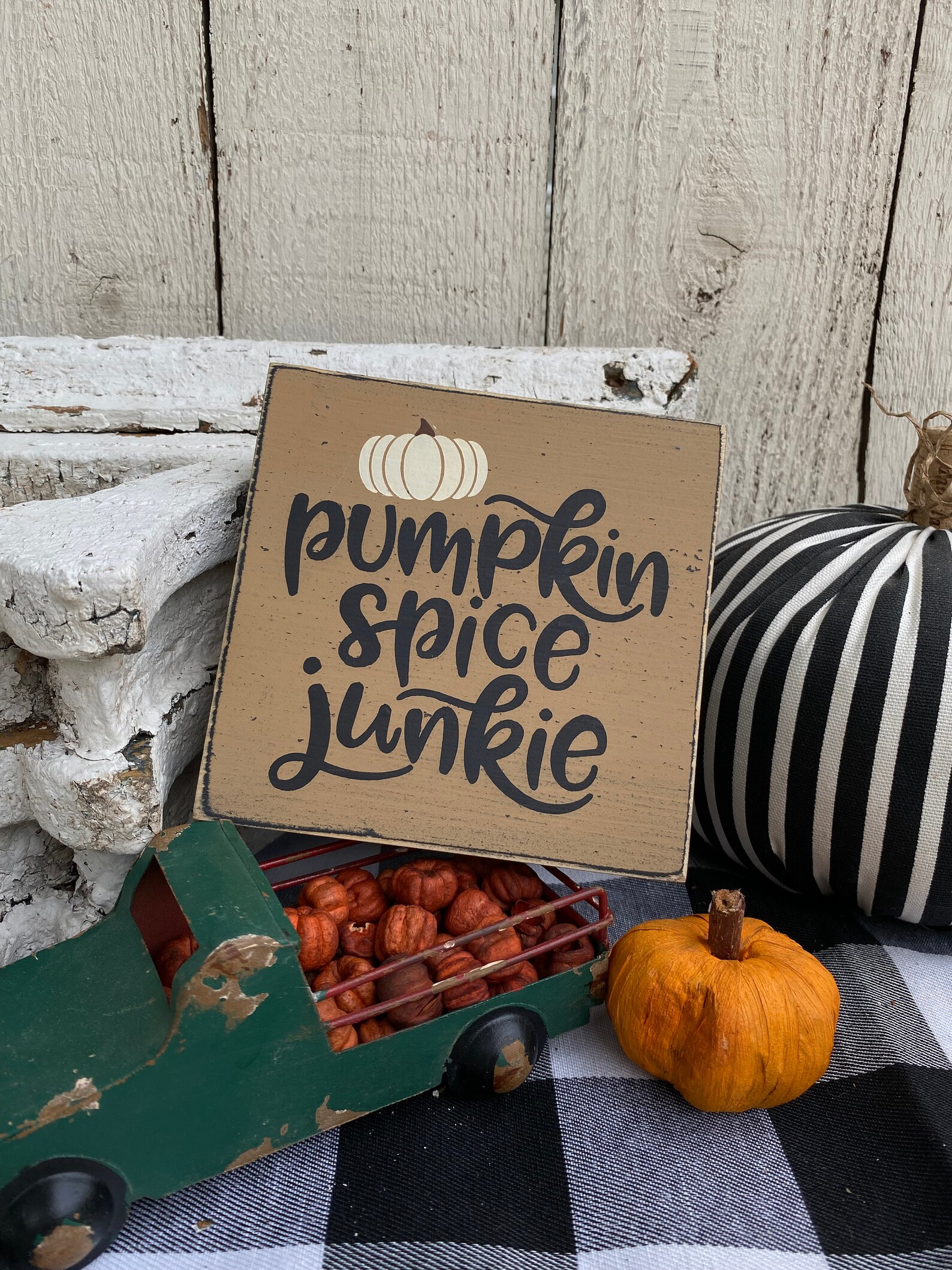 Pumpkin Spice Sign: Fall Kitchen Decor, Autumn Tier Tray , Fall Coffee ...